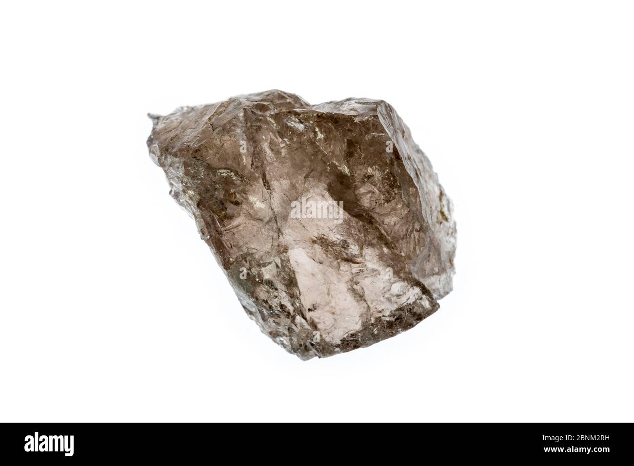 Smoky quartz, grey, translucent variety of quartz, a silicon dioxide ...