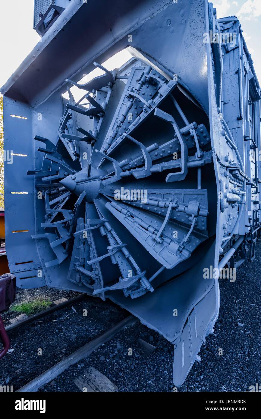 Rotary snowplow at the Chama Station of the Cumbres & Toltec Scenic ...