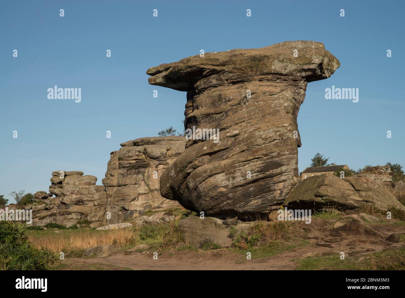 Brimham Rocks balancing rock formations, Nidderdale, North Yorkshire ...