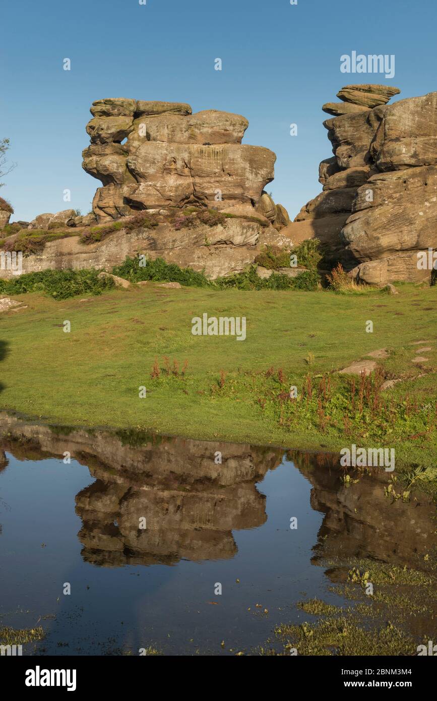 Brimham Rocks balancing rock formations, Nidderdale, North Yorkshire ...