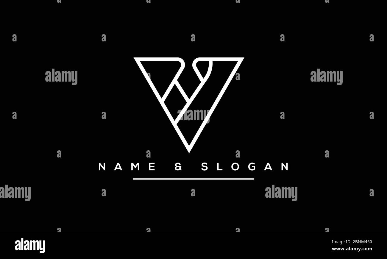 Abstract Letter V, VV Logo Monogram Stock Vector Image & Art - Alamy