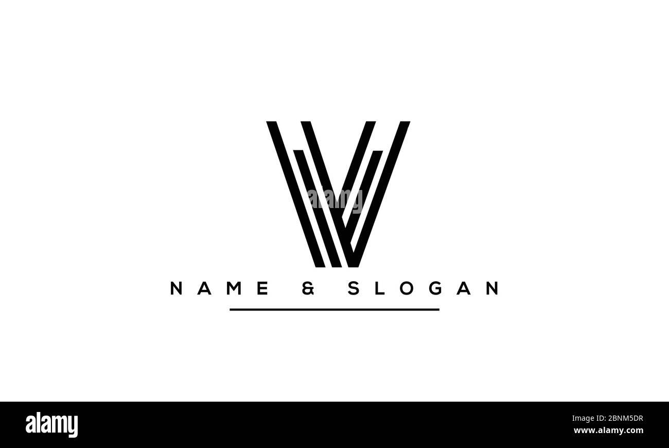 Abstract Letter V, VV Logo Monogram Stock Vector Image & Art - Alamy