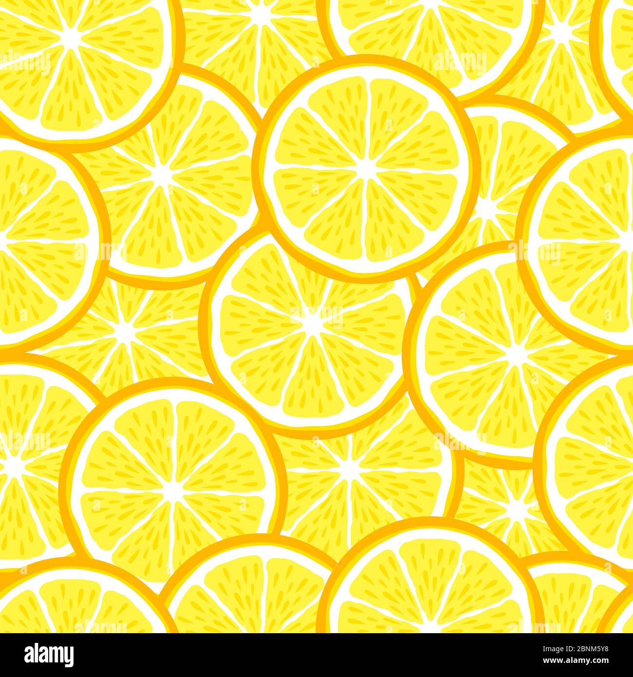 Lemon slice fruit citrus seamless bright pattern Stock Vector Image ...