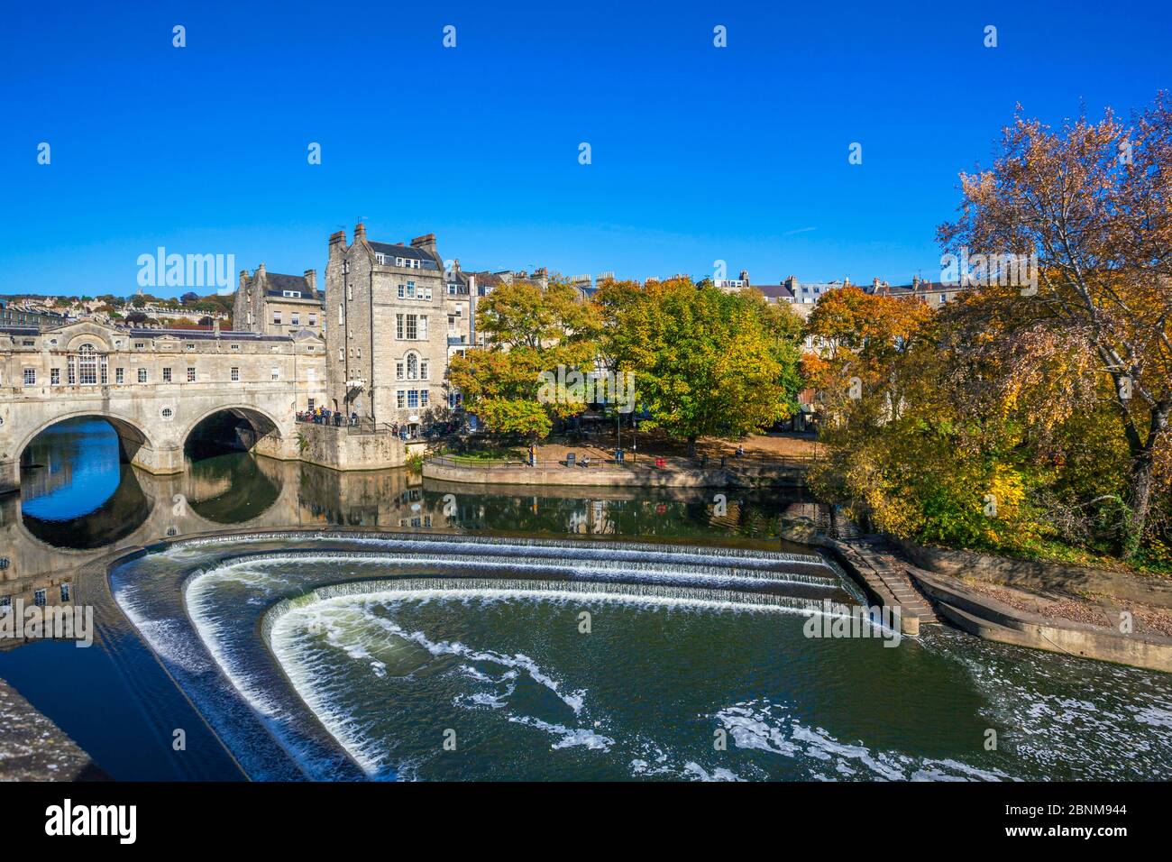 Pulteney Bridge, Bath Weir, Somerset, England, UK Stock Photo - Alamy