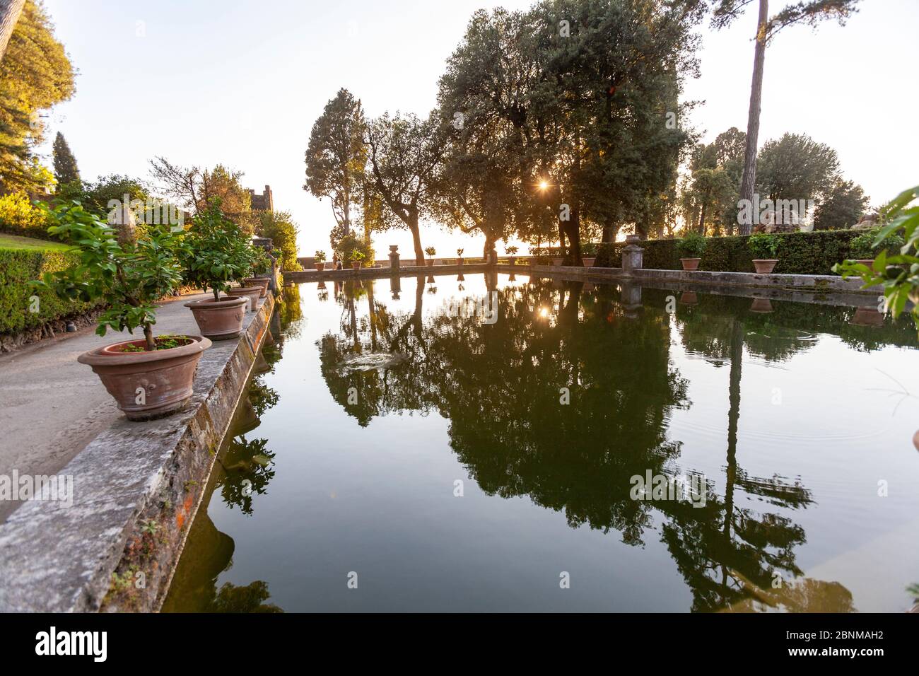The fish ponds, Villa d'Este, Italian Renaissance garden, Tivoli, Italy ...
