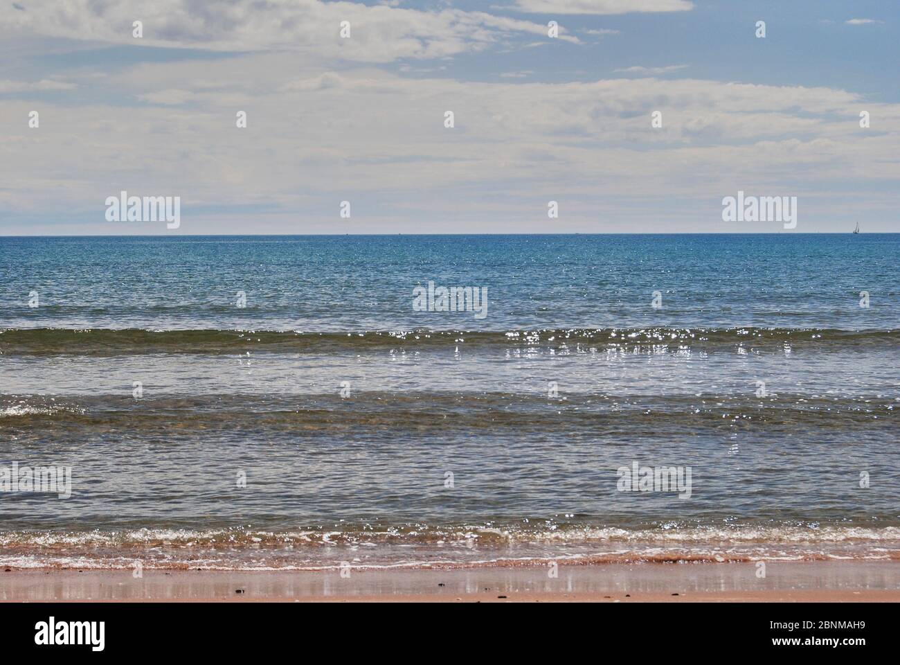 Transparent water beach in bright day. Colors of nature Stock Photo - Alamy