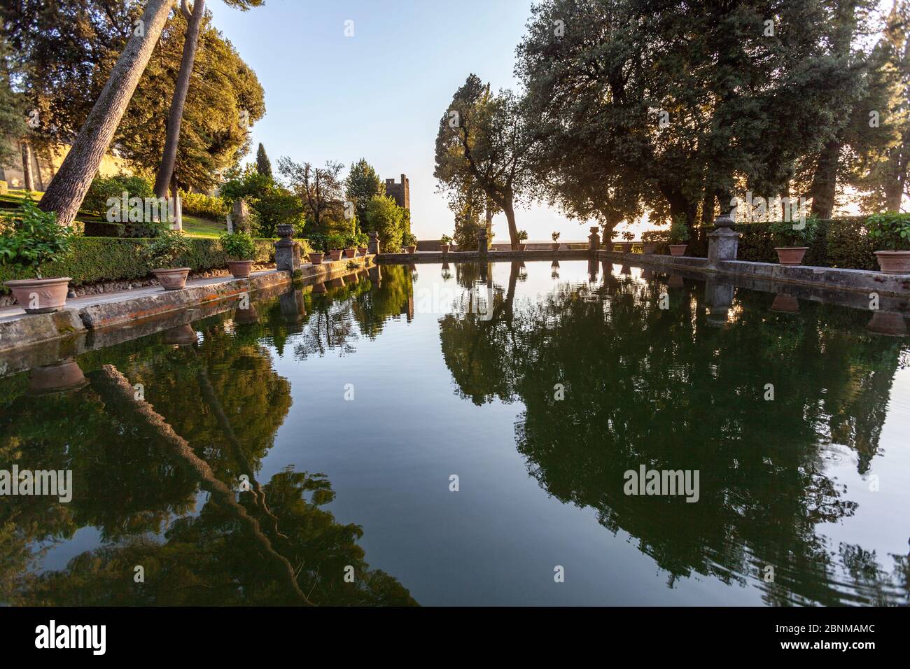 The fish ponds, Villa d'Este, Italian Renaissance garden, Tivoli, Italy ...