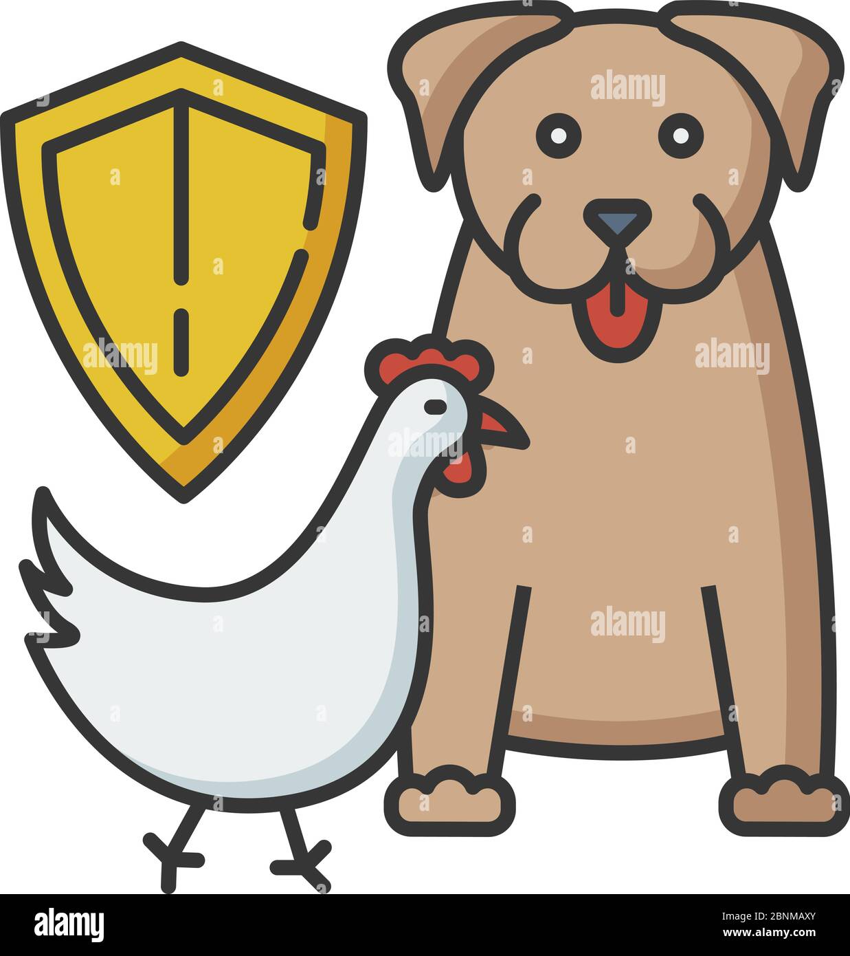 Wildlife protection RGB color icon. Rescue domestic animal. Shelter ...