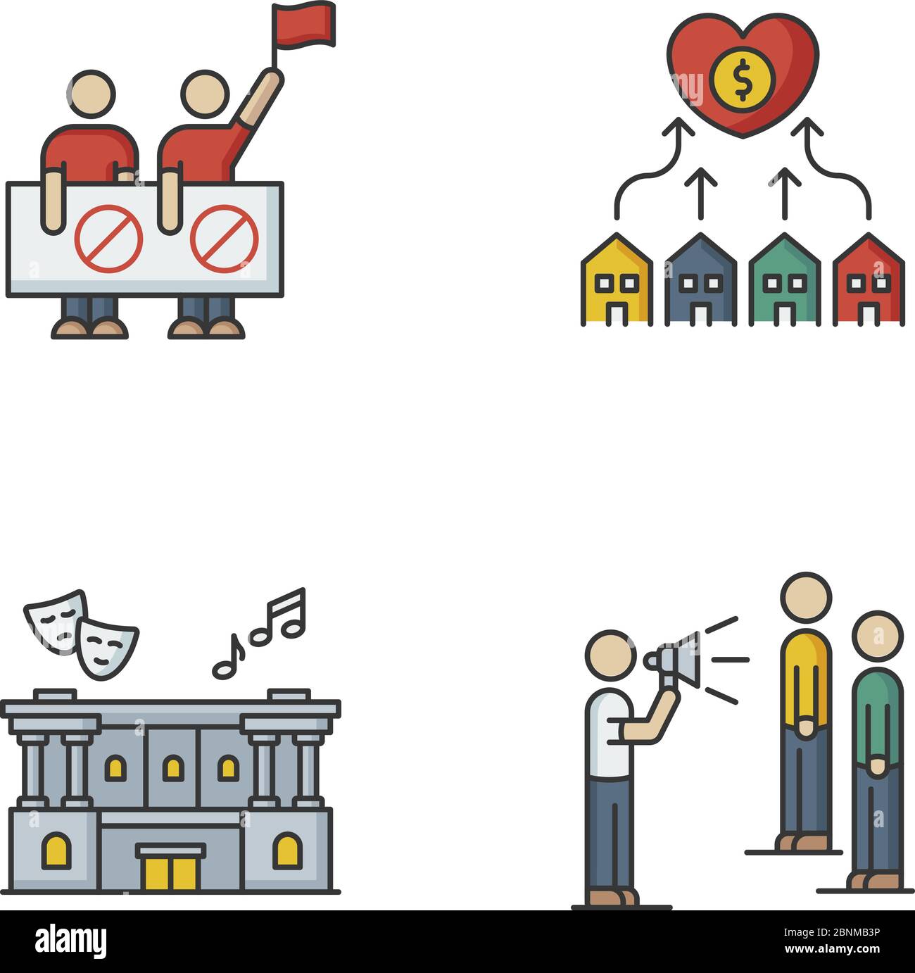 Social cultural center Stock Vector Images - Alamy