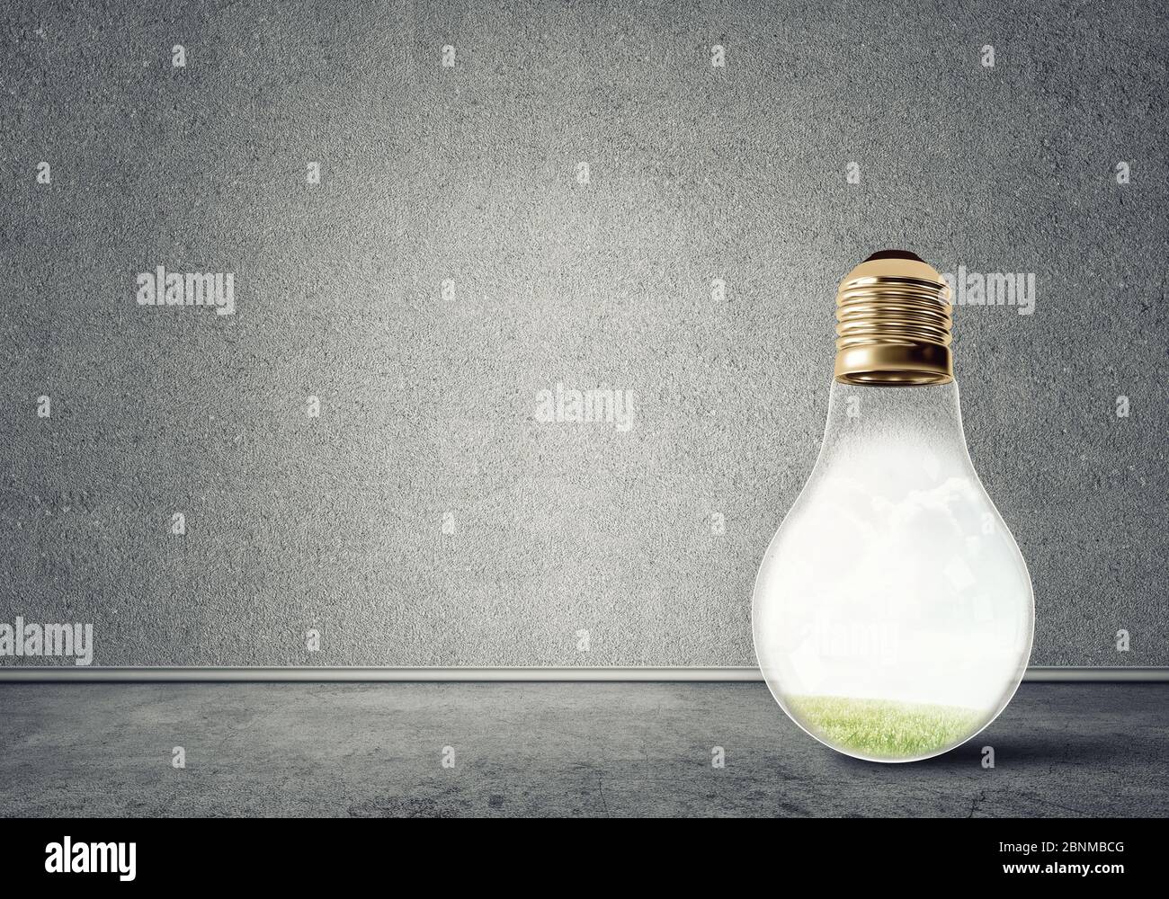 Light bulb in room Stock Photo - Alamy