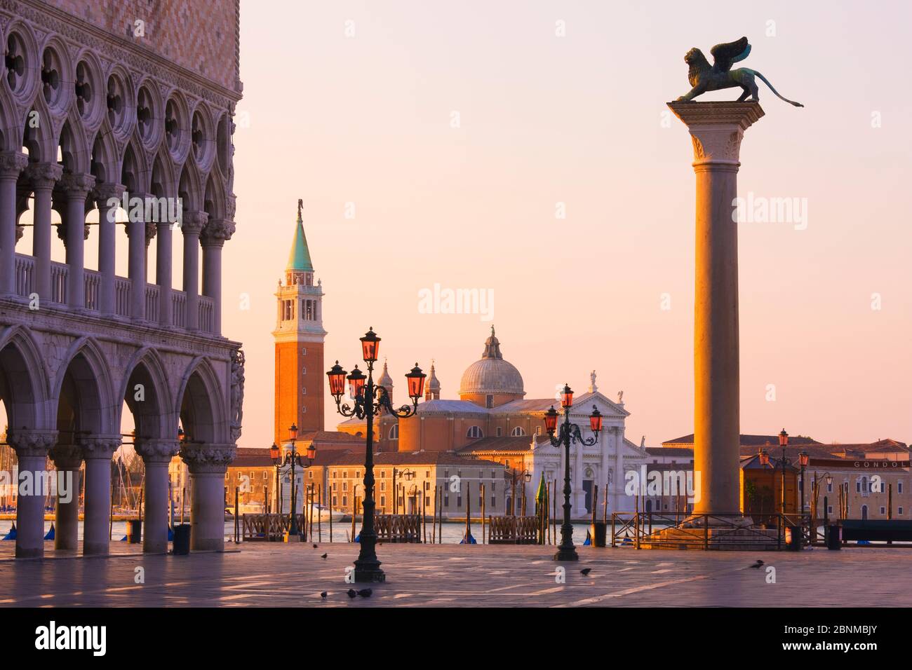 Saint Mark's Square with the church of Saint George Major in the ...