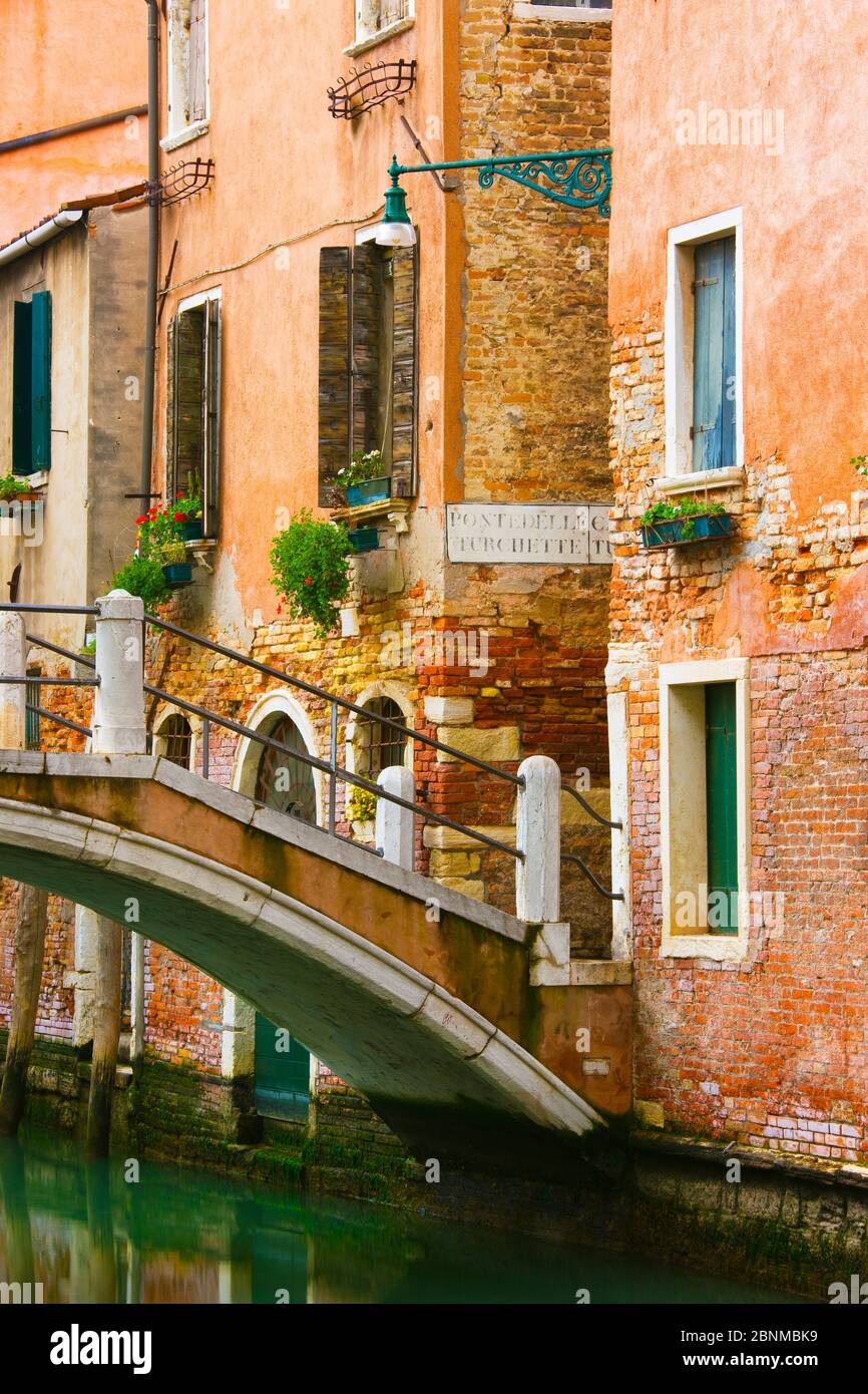 Bridge over Canal, Venice, Italy Stock Photo - Alamy