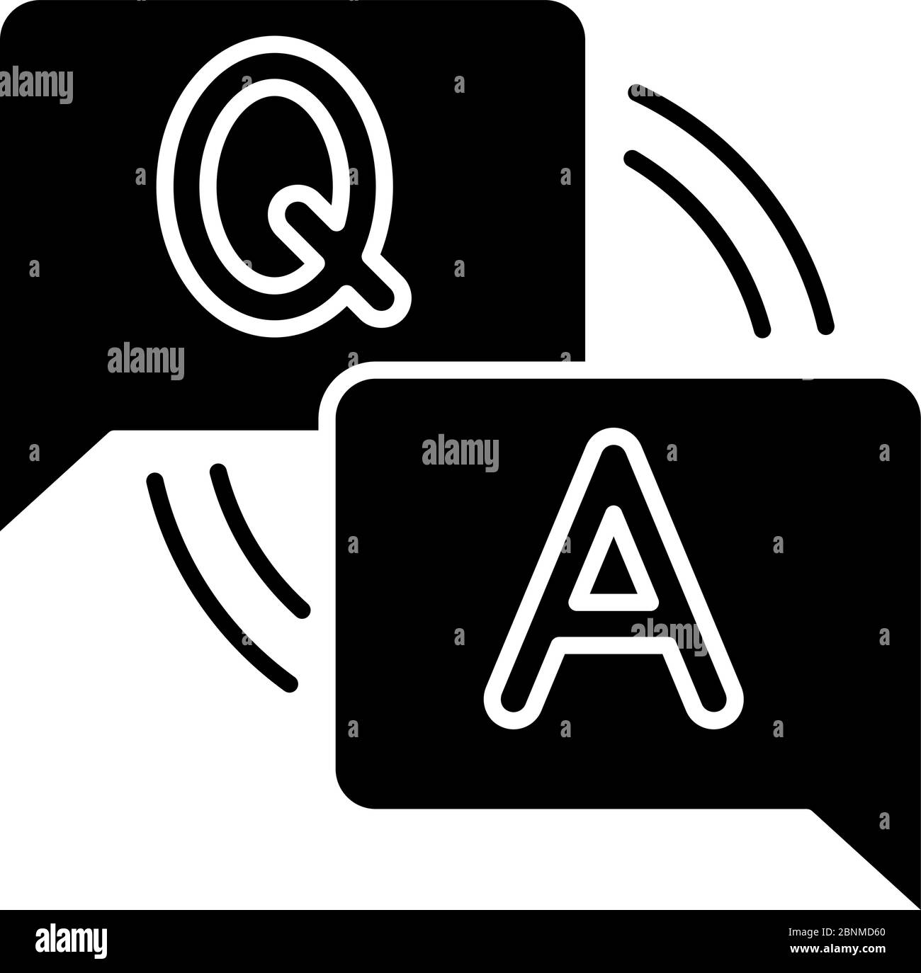 FAQ black glyph icon. Frequently asked questions. Answers for clients ...