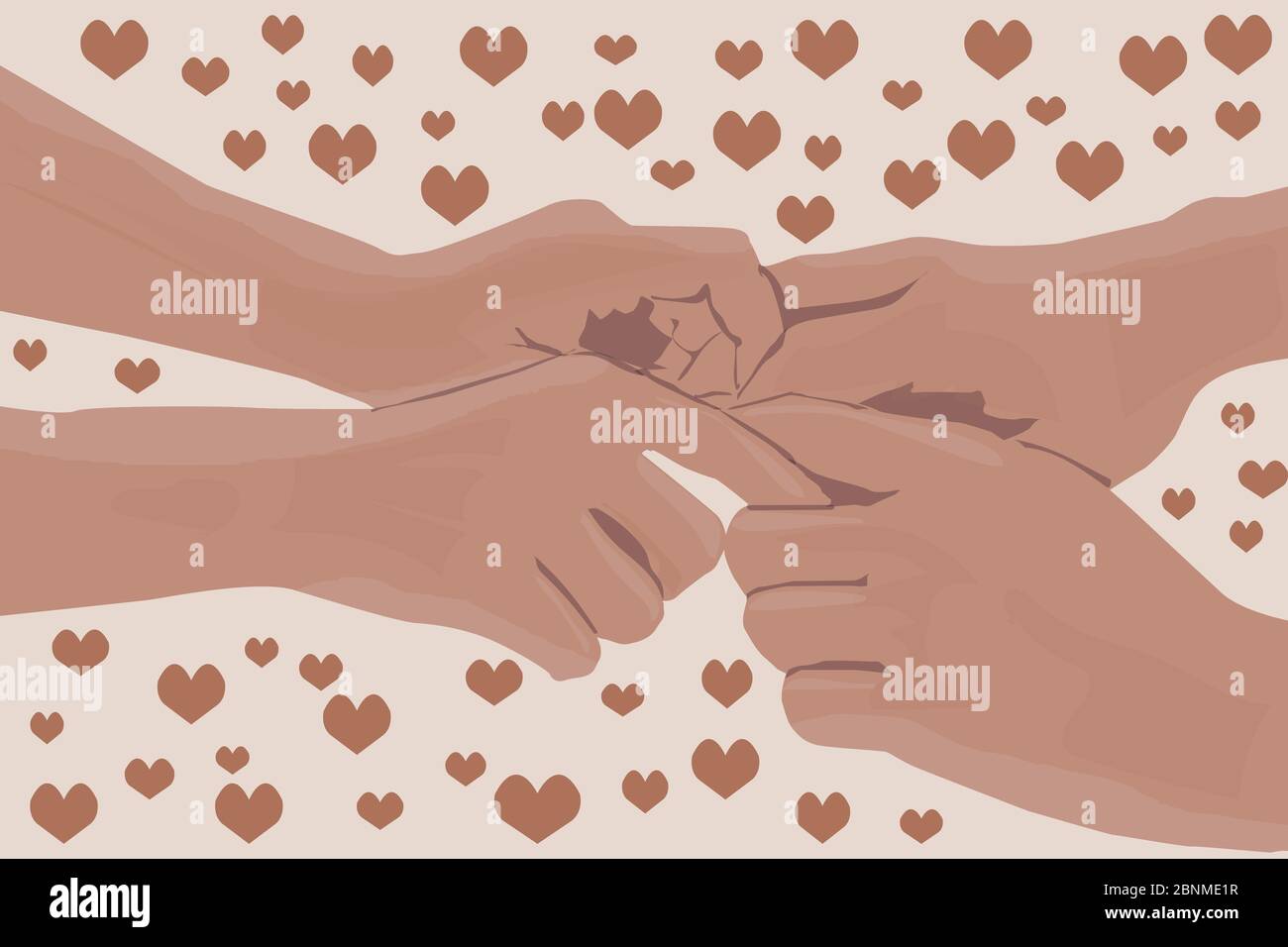 Hands together close up Stock Vector Images - Alamy