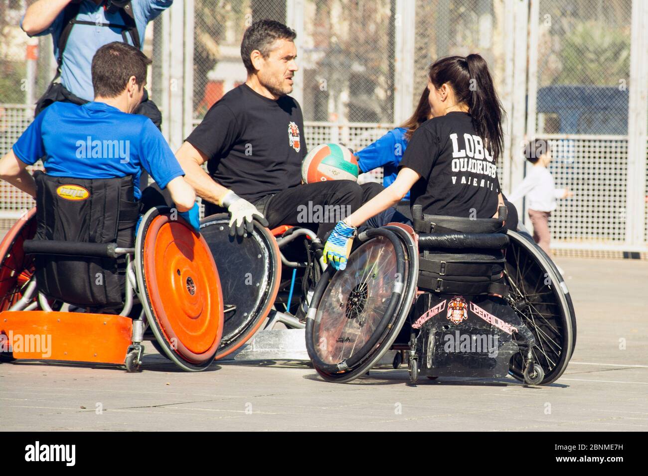 Valencia, Spain. February 15, 2020 - Adaptive sports day. Some adaptive ...