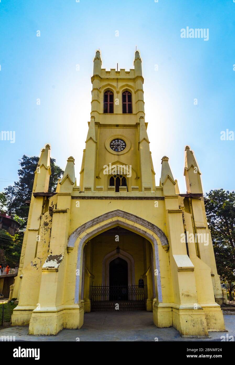 Christ Church on Shimla mall road in Himachal Pradesh, India. The ...