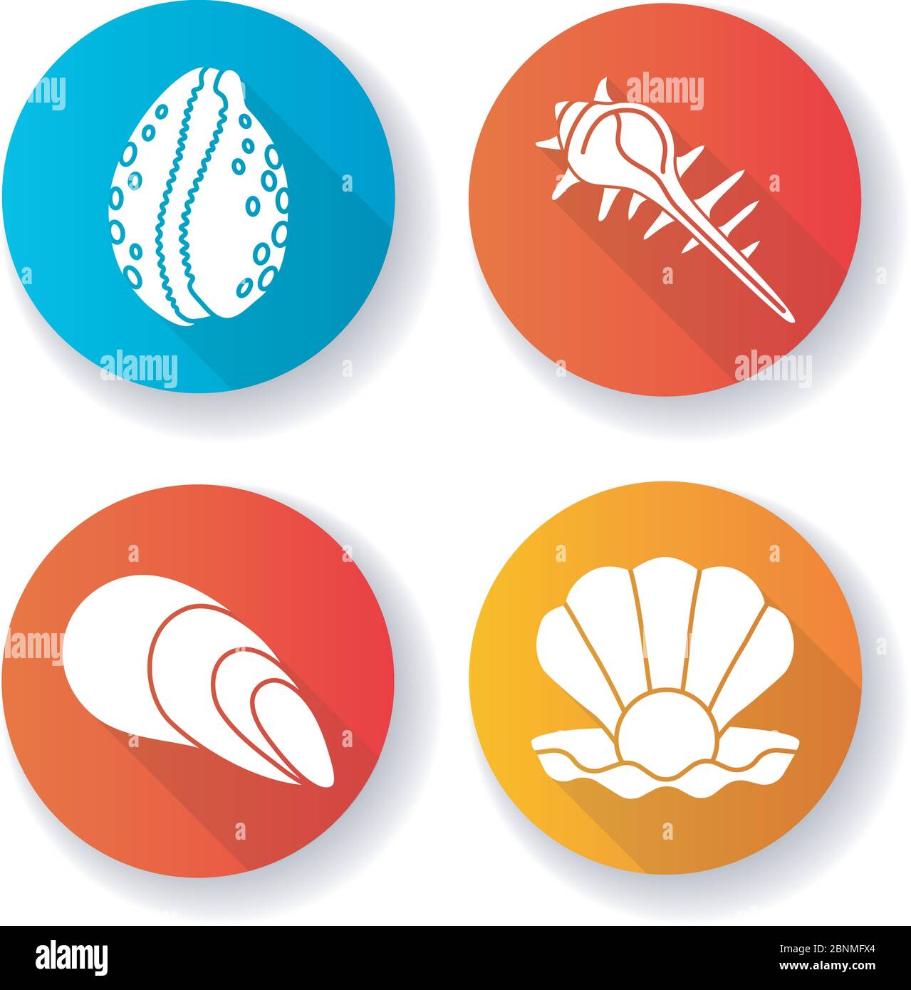 Open clam shells Stock Vector Images - Alamy