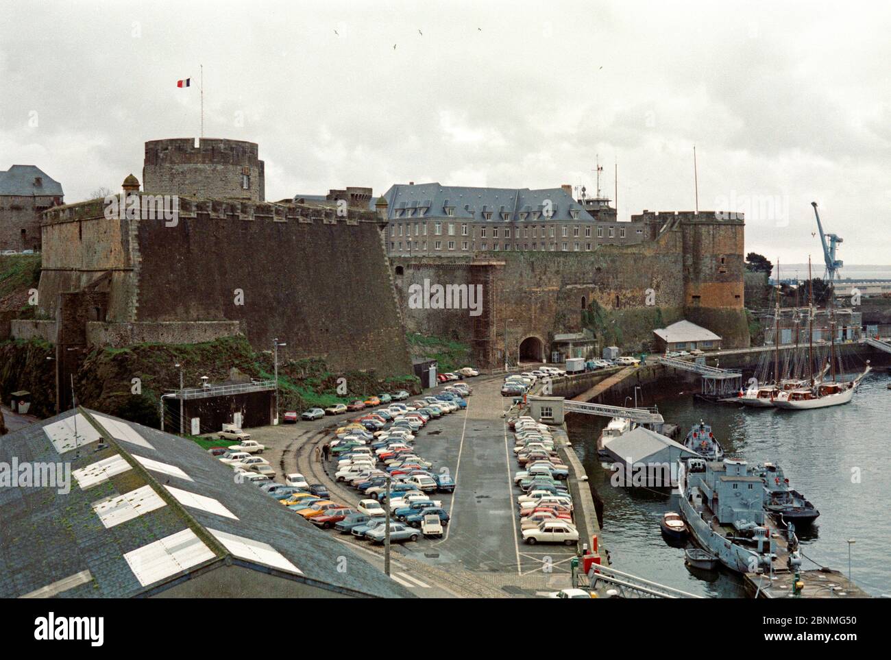 Chateau, January 29, 1982, Brest, Brittany, France Stock Photo - Alamy
