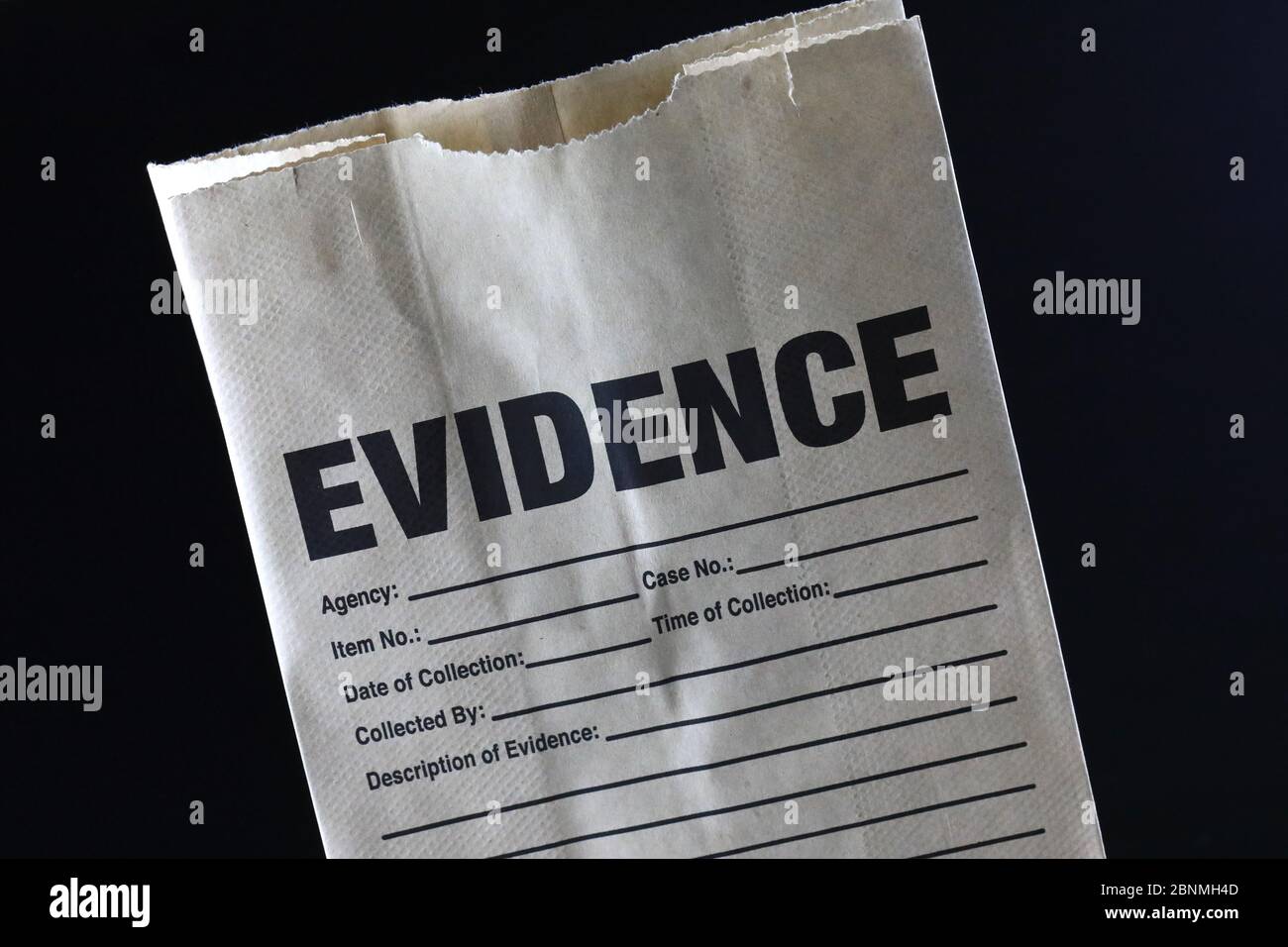 CSI evidence bag for crime scene inventory Stock Photo - Alamy