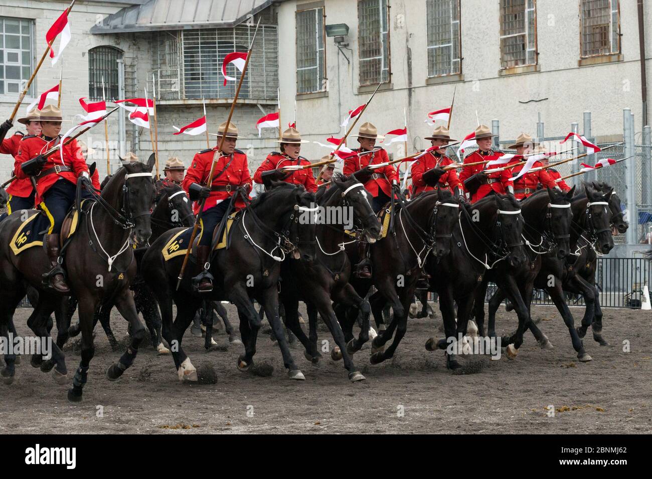 The Royal Canadian Mounted Police force charges, during the National ...
