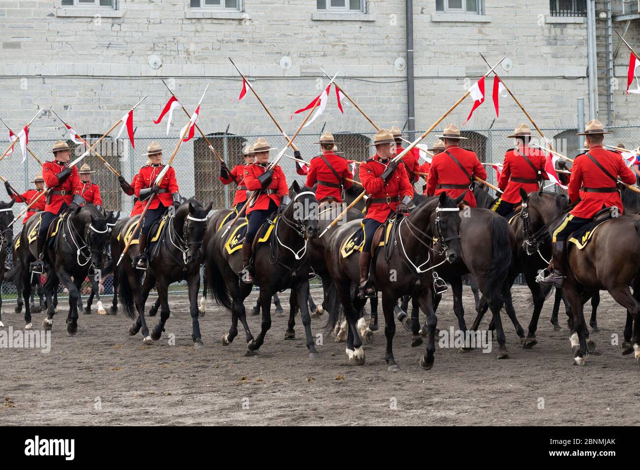 The Royal Canadian Mounted Police force parades, during the National ...