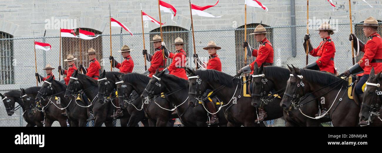 The Royal Canadian Mounted Police force parades, during the National ...