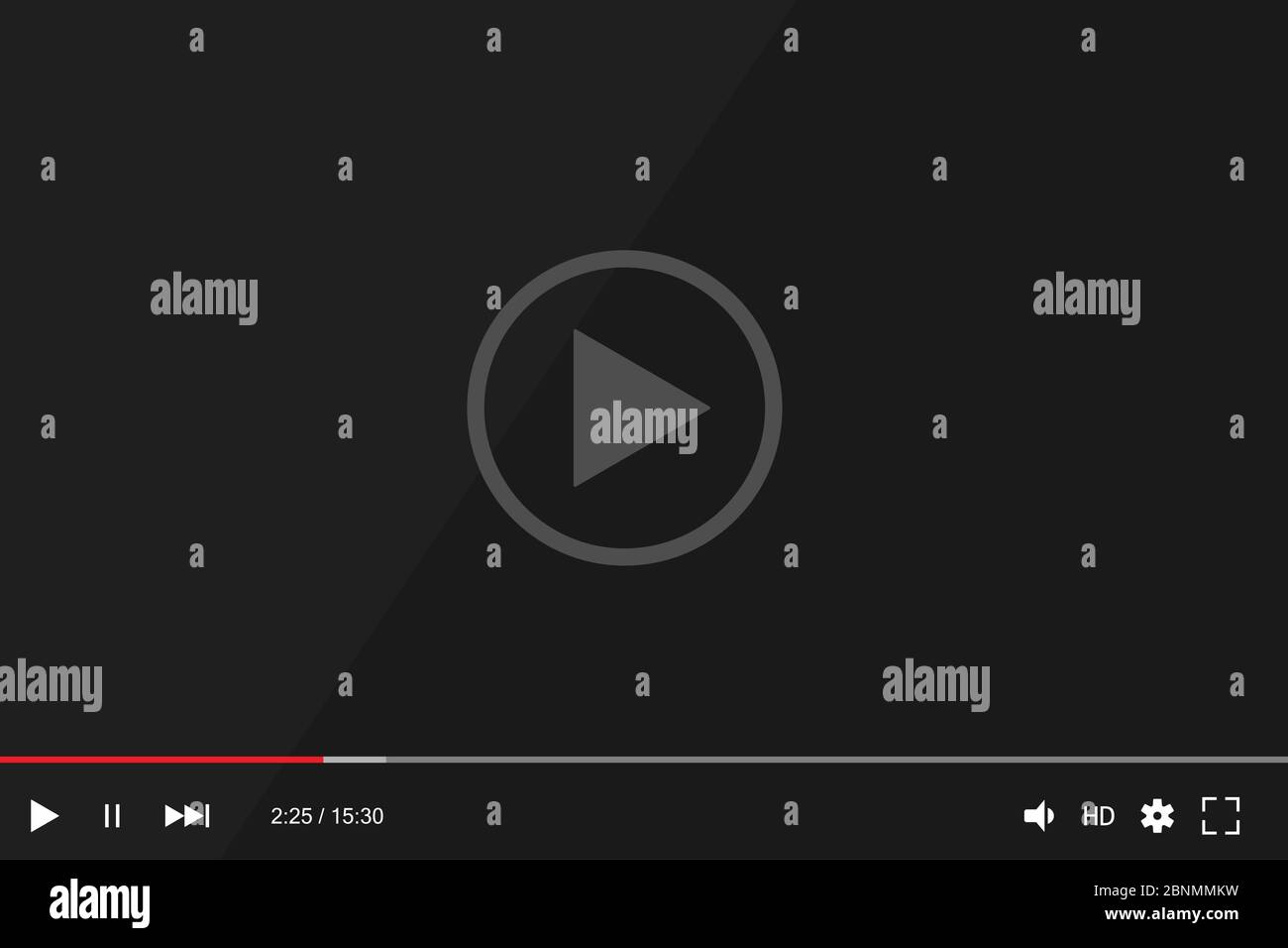 Video player bar template for your design for web site Stock Photo - Alamy
