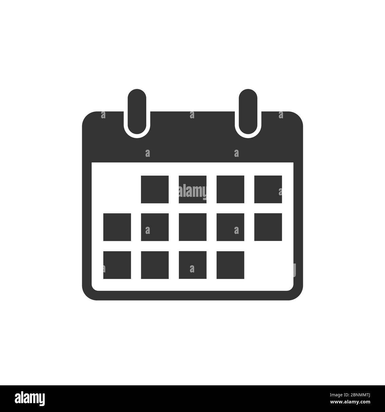 Flat calendar Web Mobile icon vector. Calender on the wall symbol logo ...