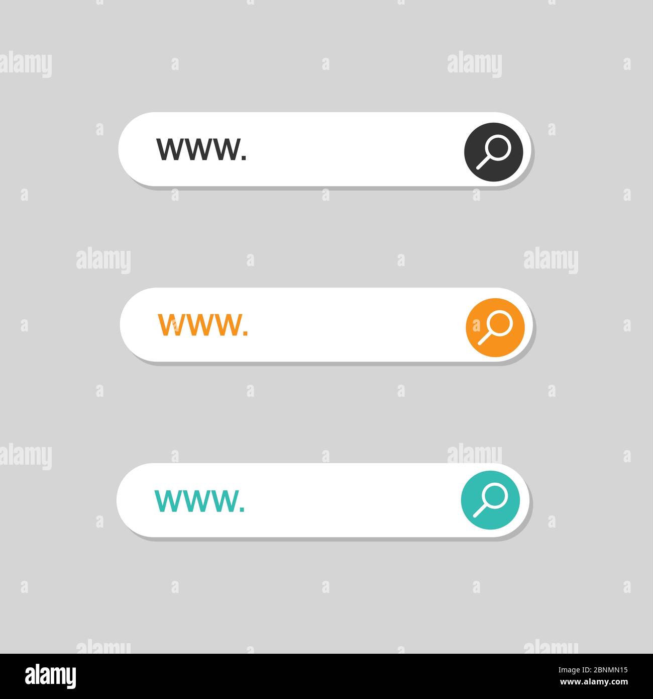 Search Bar vector icon set Stock Photo - Alamy