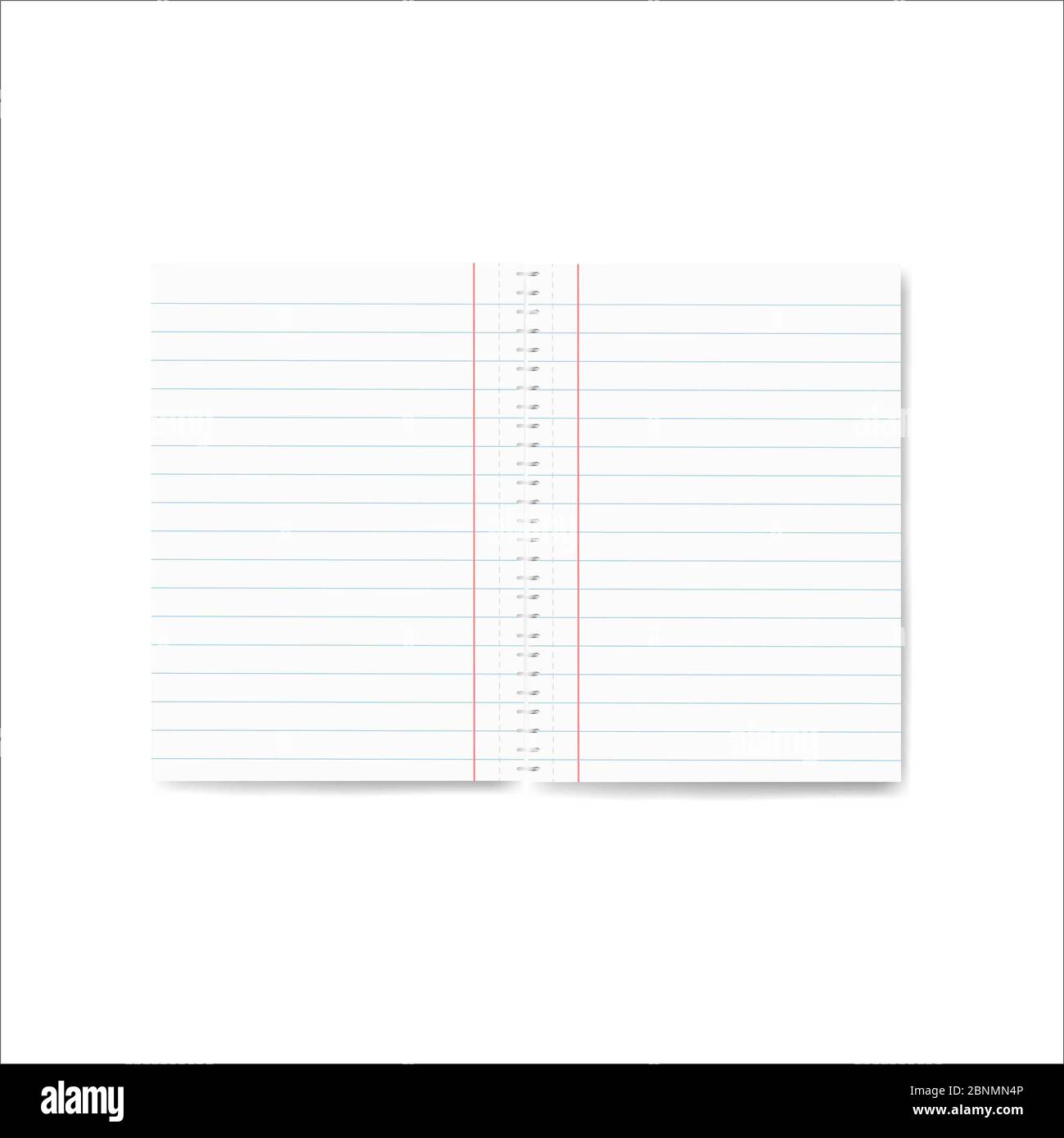 Notepad icon with shadow. Flat style, Vector illustration Stock Photo ...