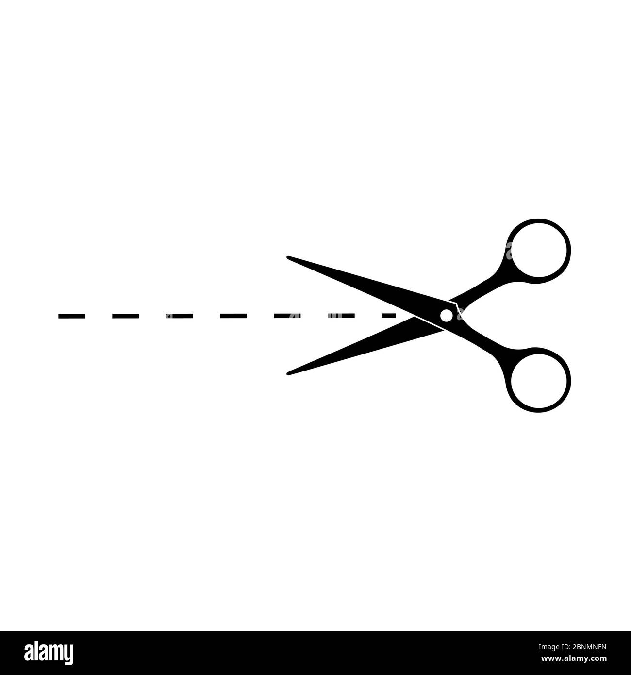 Scissors cut line icon symbol template color editable Stock Photo - Alamy