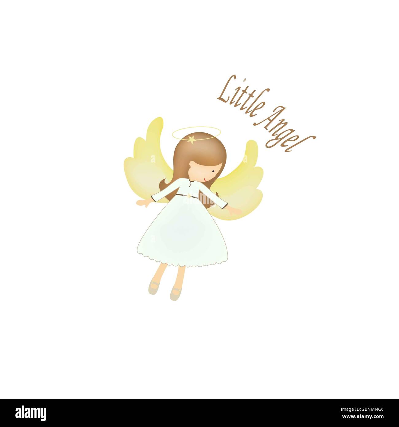 Little angel icon on a white background, vector Stock Photo - Alamy