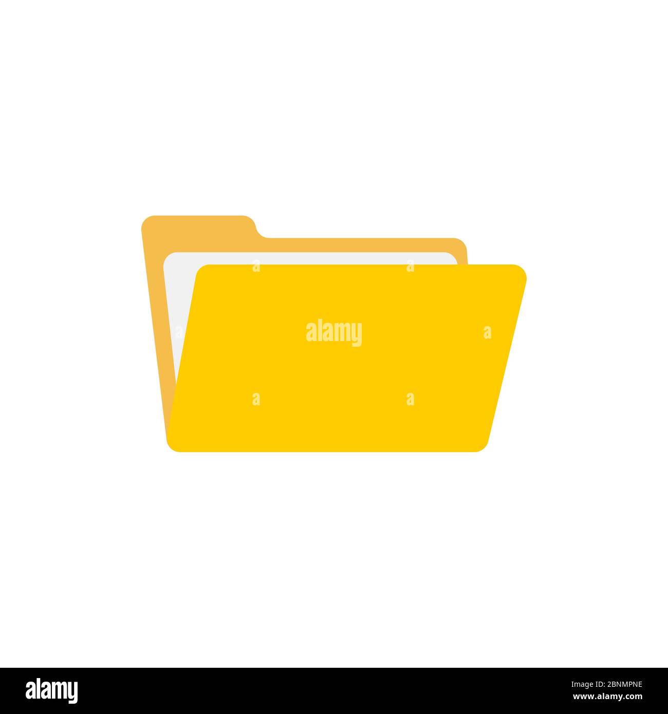 Open Folder Icon Folder With Documents On White Background Vector 