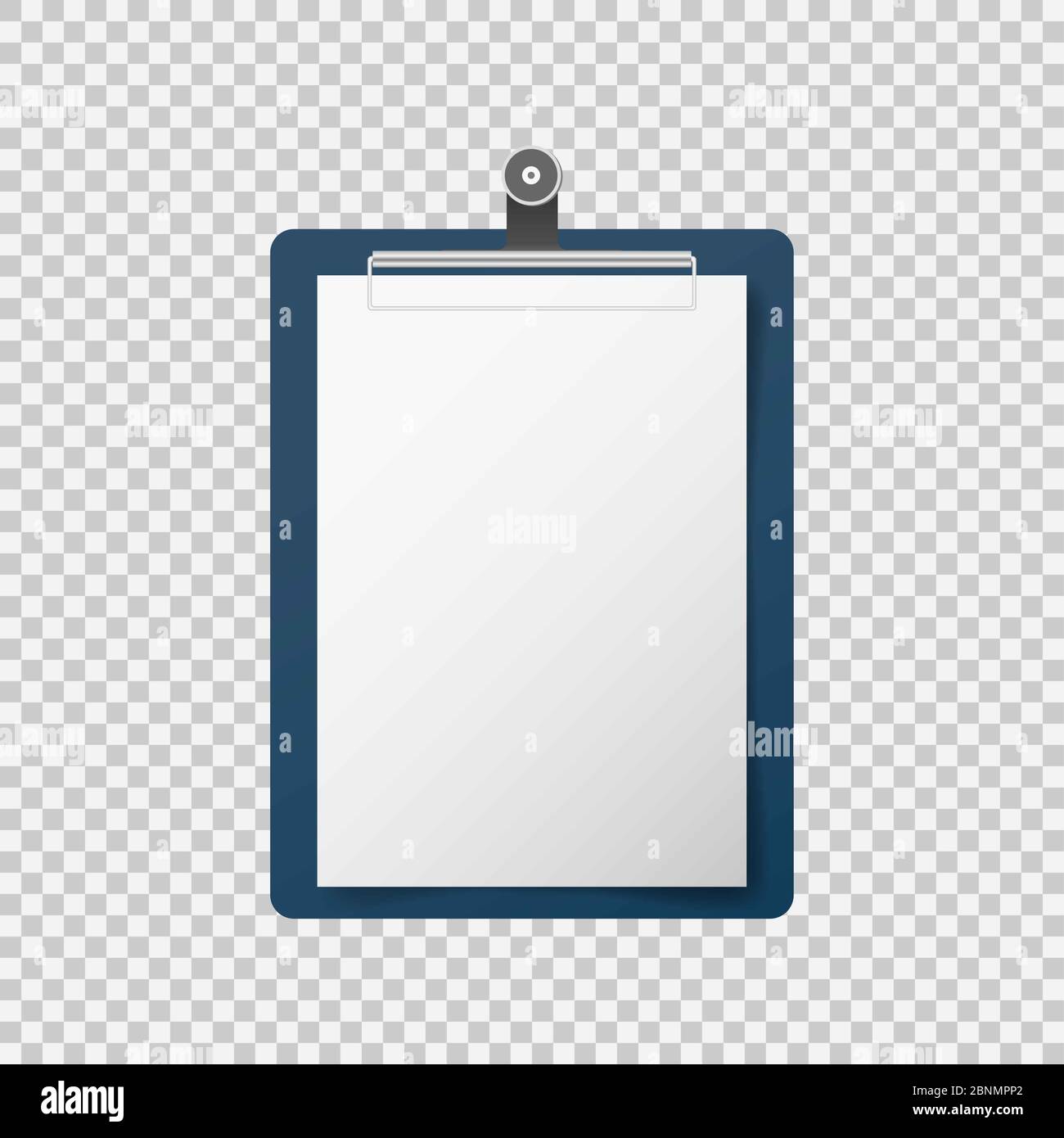 Realistic clipboard folder with blank white sheet of paper hi-res stock ...