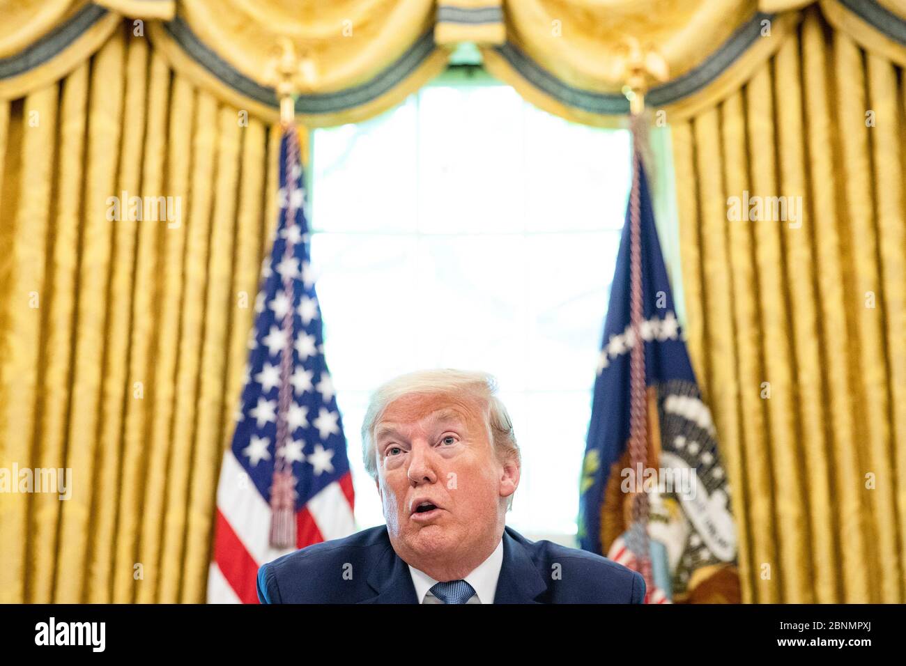 WASHINGTON, D.C. - MAY 15: President Donald Trump speaks before signing ...