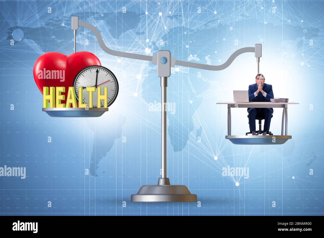 Concept of balance between work and the health Stock Photo - Alamy