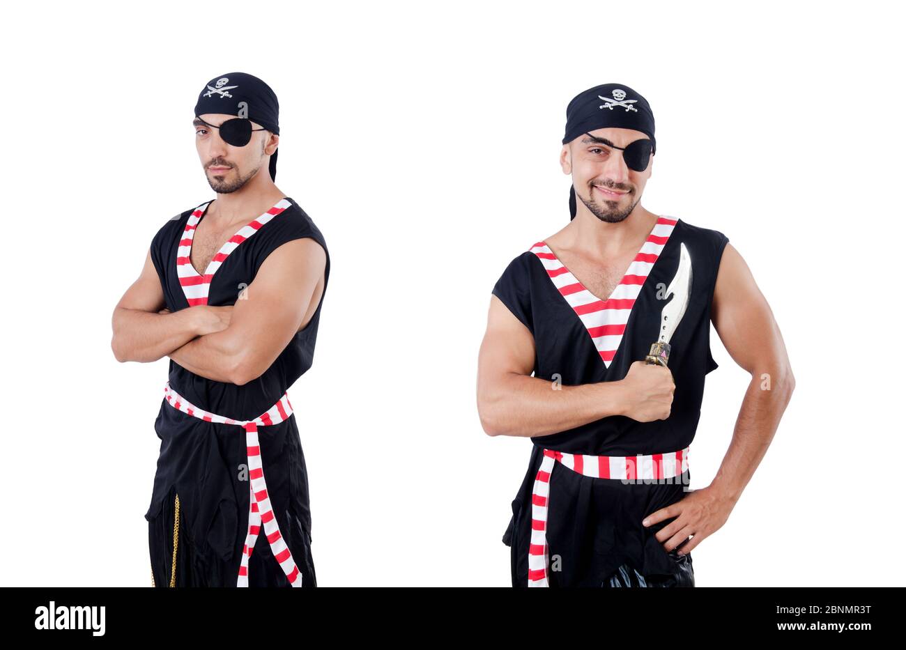 The one eyed pirate isolated on the white Stock Photo - Alamy