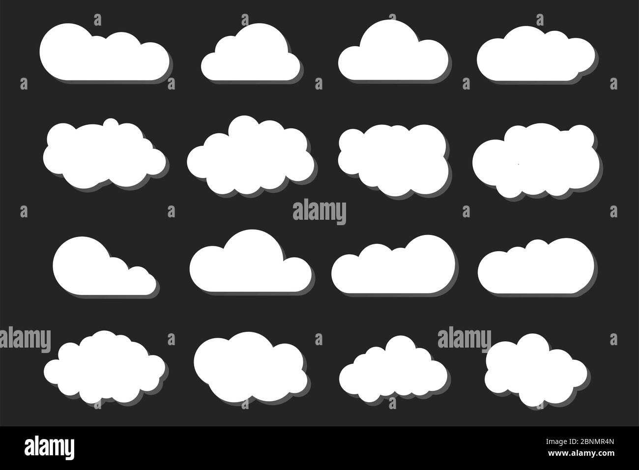 Set of Cloud Icons vector illustration Stock Photo - Alamy