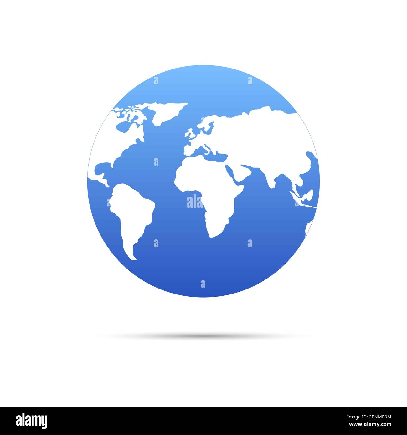 Vector planet Earth icon. Flat planet Earth icon Stock Photo - Alamy