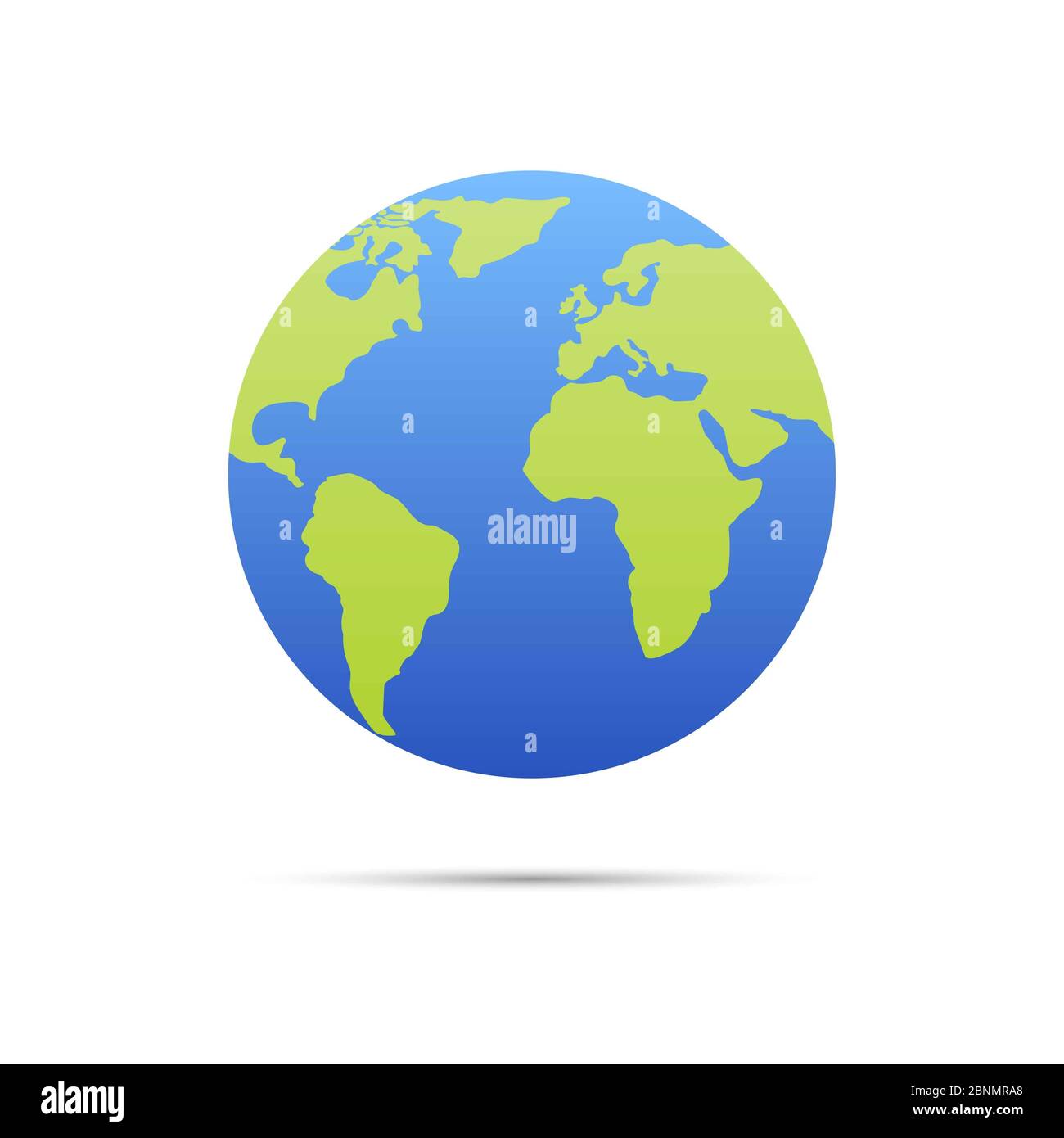 Vector planet Earth icon. Flat planet Earth icon Stock Photo - Alamy