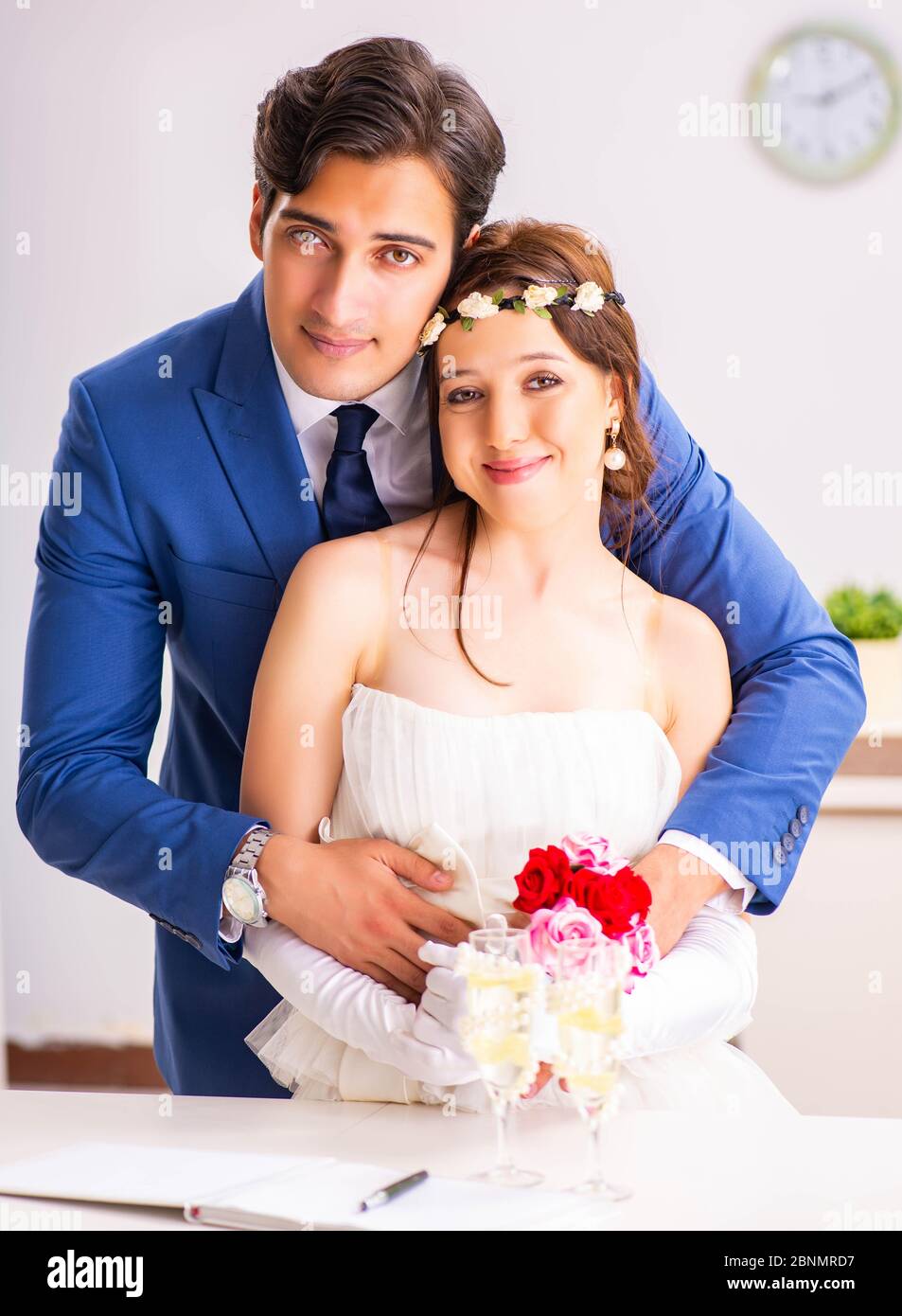The wedding ceremony with wife and husband Stock Photo - Alamy