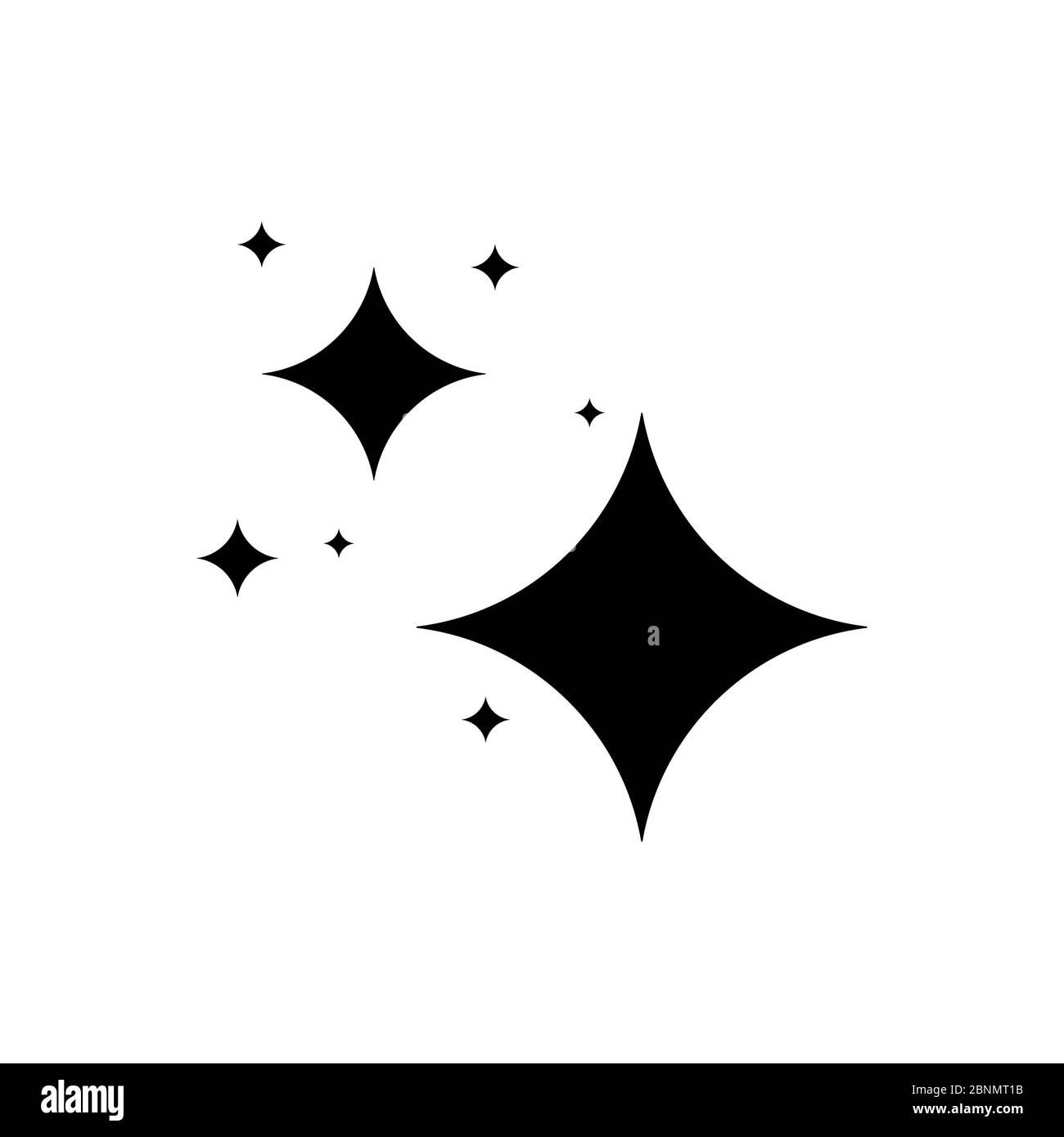 Shine stars icon background simple design Stock Photo - Alamy