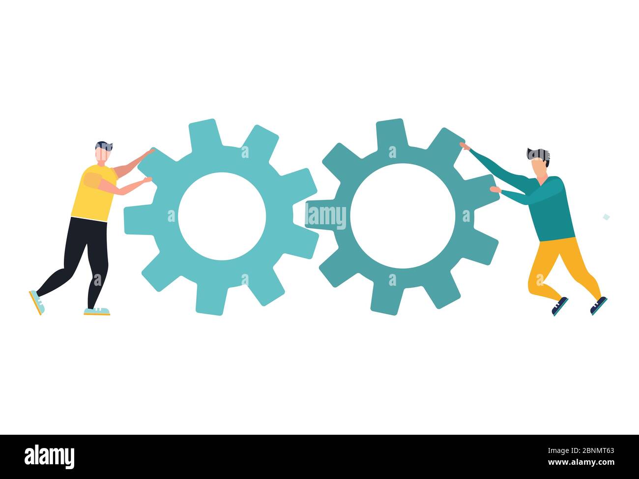 Teamwork cartoon hi-res stock photography and images - Alamy