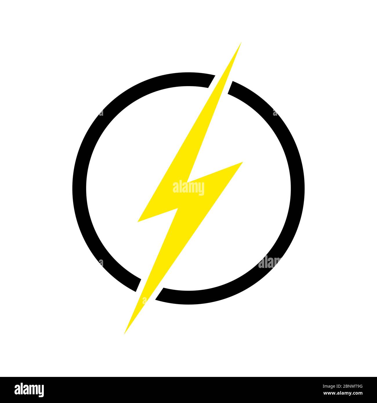electricity, lightning icon vector on white background Stock Photo - Alamy