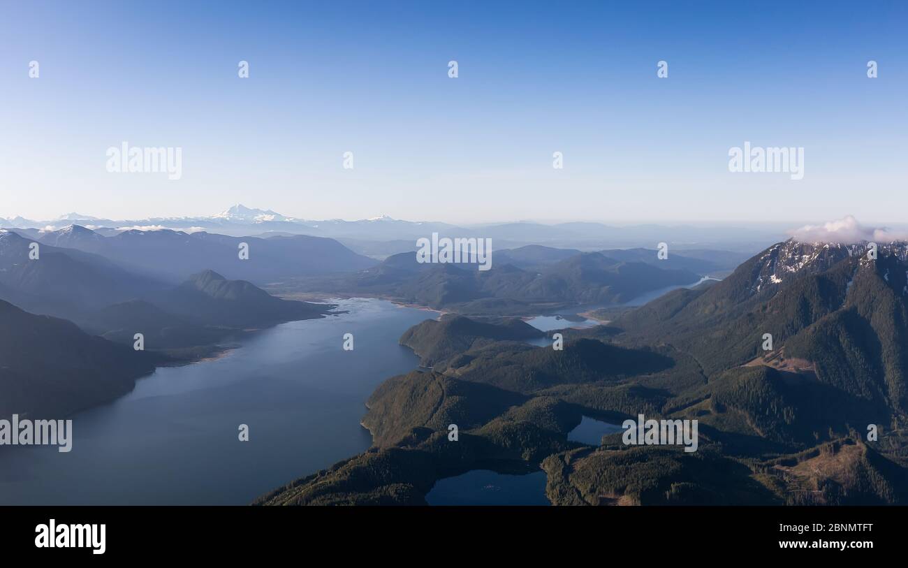 Aerial View of Remote Canadian Mountain Landscape Stock Photo - Alamy