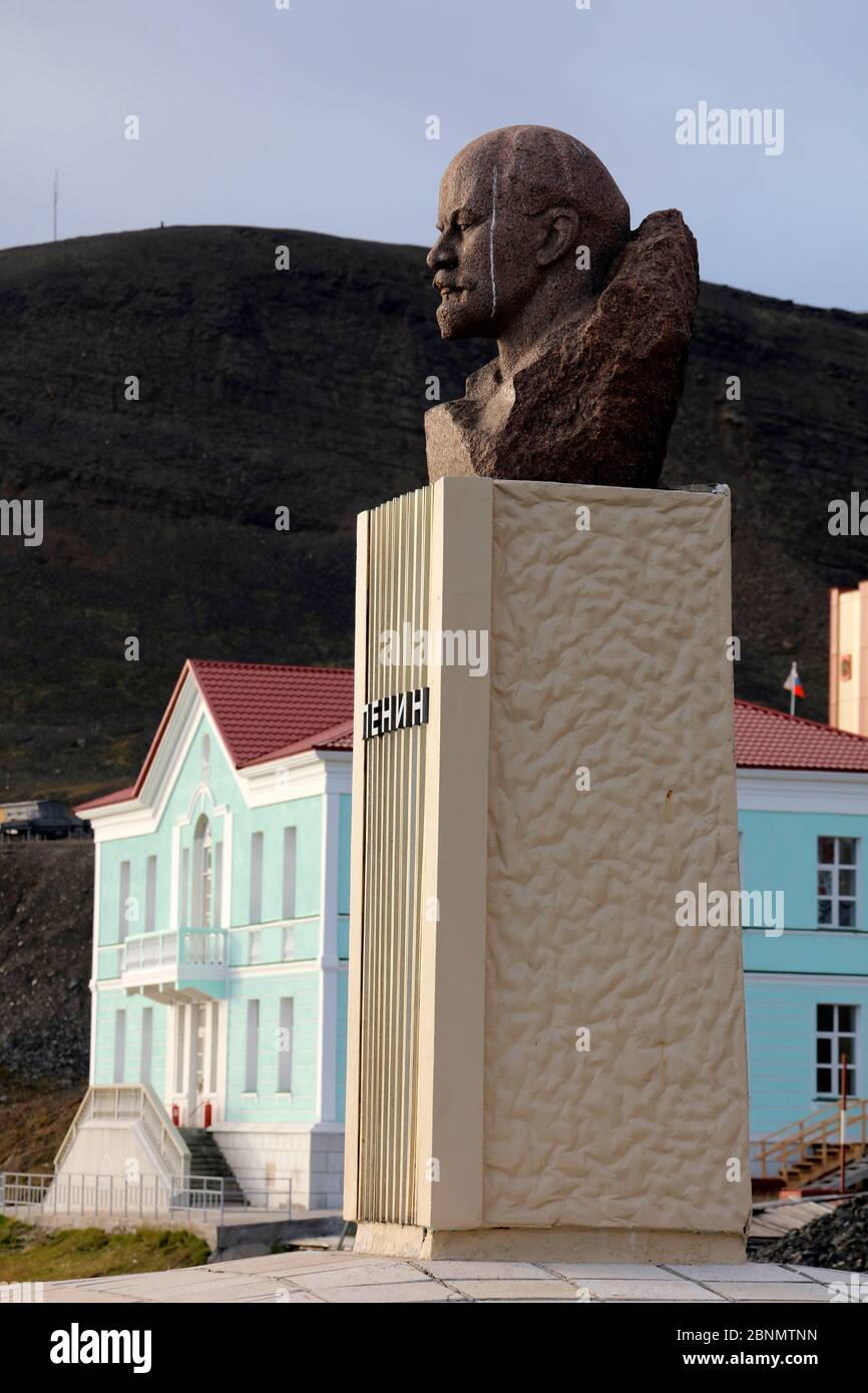 Statue of Lenin, Barentsburg, Svalbard, Norway, July 2016 Stock Photo ...