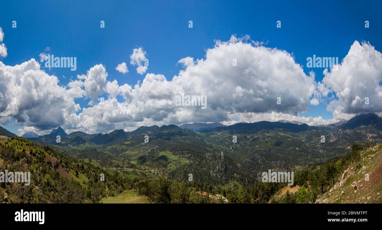 Spring view from Antalya mountains in Turkey Stock Photo - Alamy