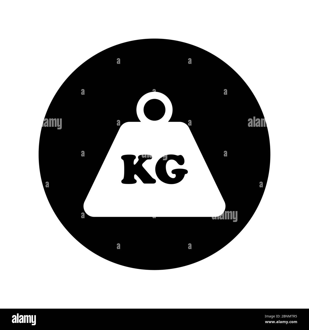 Kilogram weight graphic Icon. KG weight sign in the circle isolated on ...
