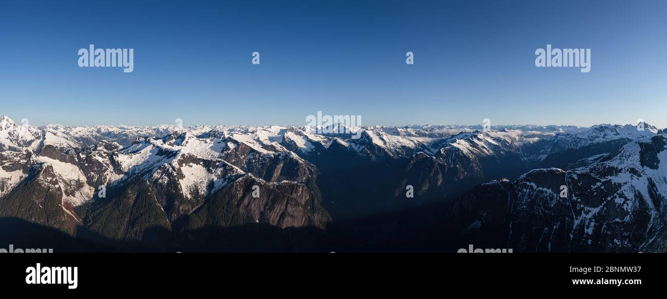 Aerial View of Remote Canadian Mountain Landscape Stock Photo - Alamy