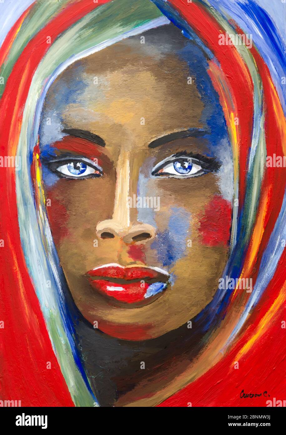 Beautiful woman drawing Stock Photo - Alamy